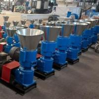 China Poultry Feed Diesel Pellet Mill  Flat Die Electric Pellet Machine for sale