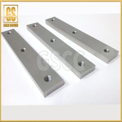 China Tungsten Carbide Cutting Tips with Screw Thread Hole for Plastic Paper Aluminum 92 HRA for sale