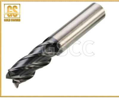 China 12mm 4 Flute Tungsten Carbide End Mill Cutter HRC50 Woodworking Tool for sale