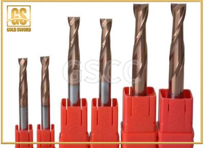 China Flat Bottomed Carbide Milling Cutter 1/4 Inch 2 Flute Down Spiral End Mill ISO9001 for sale