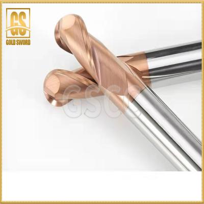 China Solid Carbide Ball Nose End Mills 2 3 4 Flute HRC 45-65 for Contour Milling for sale