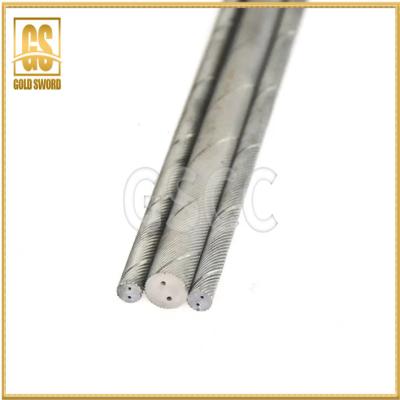 China Tungsten Carbide Rods with 30 Degree Helical Hole for Conductor Polishing 2.2-30mm for sale