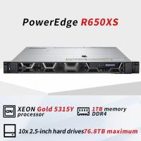 China Top-selling Rack Server Dells Poweredge R650XS 1U with 2.1GHz Xeon 4310 Processor for sale