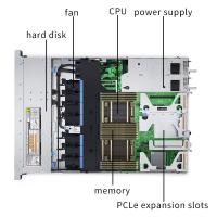 China R650 PowerEdge 1U Xeon 4310 1.2GHz 16gb 2*600gb H355 Rack Server Used Products Status for sale