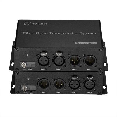 China 2 Port XLR Balanced Audio Channel BiDirectional Over Fiber Converter Best Broadcast Audio FC Fiber Connector for sale