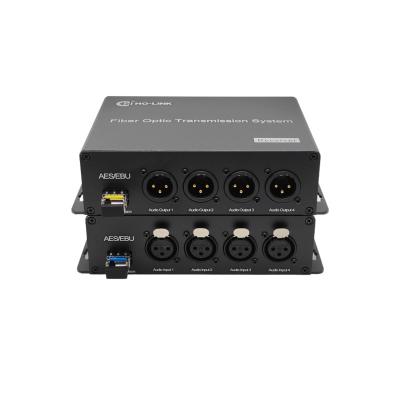 China 4 Channel Forward AES/EBU Balanced Digital Audio to Fiber Converter, Compliance With AES3 for sale