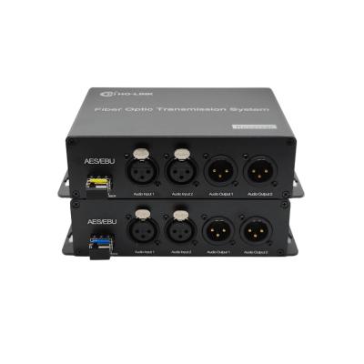 China 2 Channel Bidirectional AES/EBU Balanced Digital Audio Fiber Optic Converter for sale