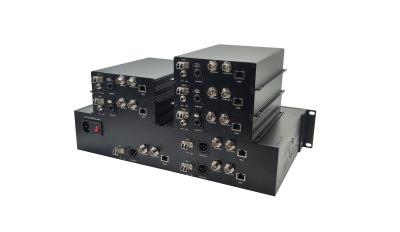 China Multi-Functional 5CH 12G SDI to Ethernet Fiber Optic Converter With XLR Audio for sale