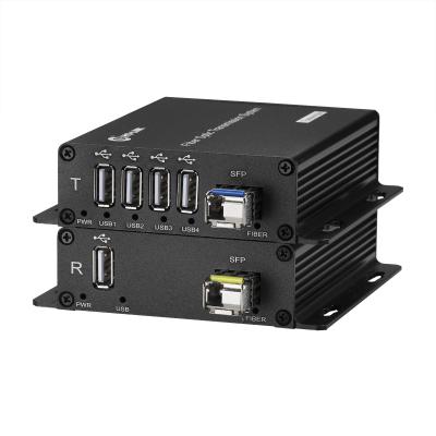 China 4-Channel USB2.0 Signal Extension up to 20km with USB to Fiber Converter for Smooth Data Transfe for sale
