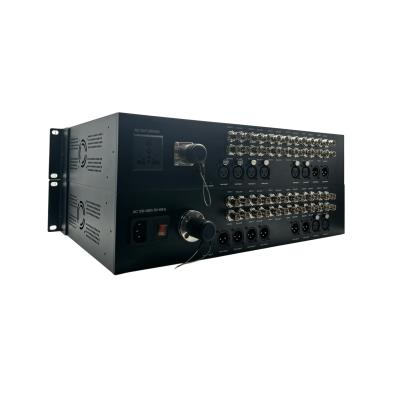 China Custom Made 12Ports 3G-SDI Fiber Optical Converter with 8CH XLR Audio, SMPTE Connector for sale
