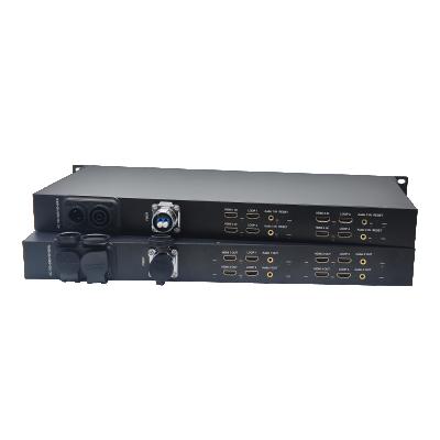 China Custom-made 4 Channels Forward 4K60 HDMI Fiber Optic Converter Support 7680*1080P for sale