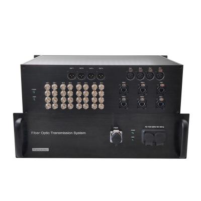 China 12G SDI Video Fiber Transmission System with XLR Audio, Network, CNlinko Dual LC Fiber Connector for sale