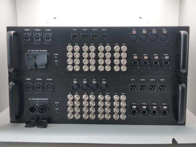 China 8CH Bidi 12G SDI Video Fiber Transmission System with XLR Audio, 10GB Network, Opticalcon Duo Fiber Connector for sale
