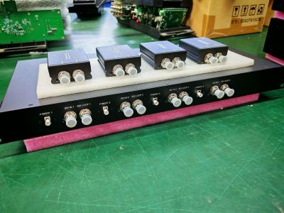China 12G SDI Digital Broadcast Video Over Single Mode Fiber Optic 1TX 4RX for sale