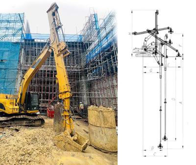 China BS900E Hydraulic Digger Dipper Arm Extendable Arm For Digging Deep Pit for sale