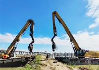 China Q355B / Q690D Hydraulic Excavator Pile Driver Boom With 19m Piling Height for sale