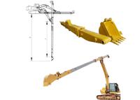 China LG700 Excavator Telescopic Arm Long Reach Boom With 16m Digging Depth for sale