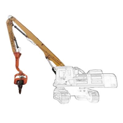 China 20-85ton Excavator Long Reach Hydraulic Piling Arm for Deep Foundation Drilling for sale