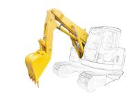 China Shaogang Q355B 30-36 ton Excavator Shorten Arm Tunnel Boom With Bigger Cylinders excavator shorten boom excavator tunnel arm tunnel boom for sale