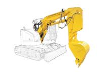 China Heavy Duty Hydraulic Excavator Tunnel Arm Shorten Boom and Arm 40-45Ton Load Capacity for Mining & Construction for sale