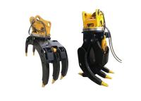 China 6-8T Excavator Attachments Hydraulic Grapple For Grabbing Log Stone for sale