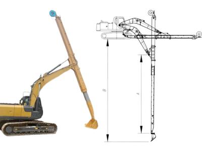 China Excavator Telescopic Arm For Digging House Foundation Dig Deeper for sale