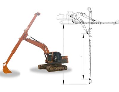 China Top 1 Excavator Telescopic Arm Telescopic Excavator 12M 14M 16M for sale