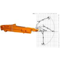 China Telescopic Boom For Excavator With Standard Bucket Hitachi Komatsu Yellow Red for sale