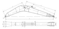 China No 1 Excavator Long Boom Arm For 3 Ton 50 Ton Excavator Use Q690D for sale