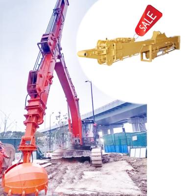 China Excavator Clamshell Telescopic Arm With Teeth For Grabbing Sand Soil for sale