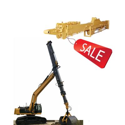 China Excavator Section Telescopic Arm With Clamshell Bucket For Digging Deeper for sale