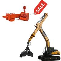China Top 1 Excavator Telescopic Arm Dipper Stick 28m Clamshell Bucket Grab for sale