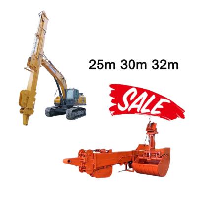 China Top 1 Telescopic Boom for Excavator Dipper Arm Telescopic Arm With Clamshell Bucket for sale