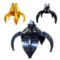 China 360 Degree Rotating Hydraulic Orange Peel Grapple Hydraulic Grapples Construction Machinery Parts Rock Grapple for sale