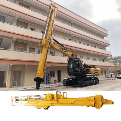 China 25M 30M Excavator Telescopic Dipper Arm with 1.5CBM Clamshell Bucket for sale