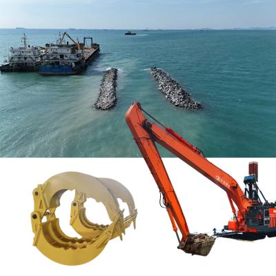 China Long-Reach Excavator Arm with Heavy-Duty Stone Grab — Optimal Solution for River Embankment & Dam Works for sale