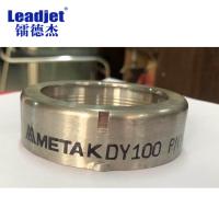 China Leadjet 50W Fiber Metal Products Desktop Laser Coder With Computer for sale