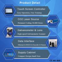 China Co2 laser expiry code marking machine flying type for industrial production line for sale