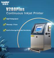 China Durable Continuous CIJ Inkjet Printer / Plastic Bottle Expiry Date Inkjet Printing Machine for sale