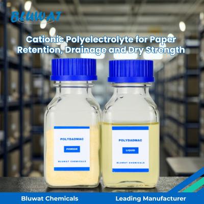 China Cationic Polyelectrolyte Quaternary Ammonium Polymer for Paper Retention, Drainage and Dry Strength | Bluwat Chemicals for sale