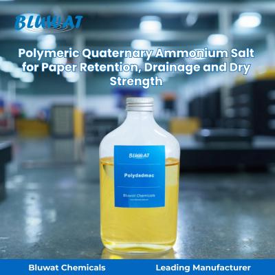 China Polymeric Quaternary Ammonium Salt Polydadmac for Paper Retention, Drainage and Dry Strength | Bluwat Chemicals for sale