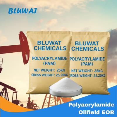 China High Molecular Weight Polyacrylamide HPAM for Oilfield Chemical Injection with 5-25million Molecular Weight in 25kg/bag for sale