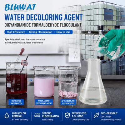 China Wastewater Decolorant Dicyandiamide Formaldehyde ammonium salt resin for Direct Dye Disperse Dye Pigment Dye Color Remove Color Stripping for sale