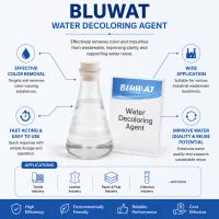 China BWD-01 Water Decoloring Agent for High Color Industrial Effluent with 50-99% Color Removal and 50-80% COD Reduction for sale
