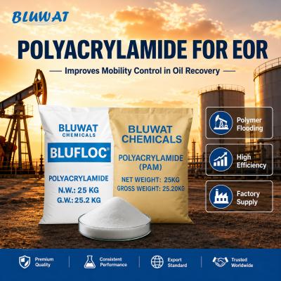 China BLUFLOC Polyacrylamide Oil Drilling Grade with 89% Solid Content for Stable Mud System Performance for sale