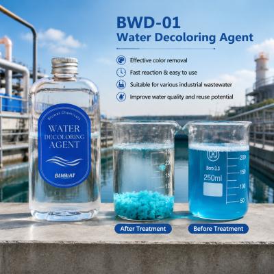 China BWD-01 Water Decoloring Agent with 55% Solid Content for Cationic Charge Neutralization as Bentonite Alternative for sale