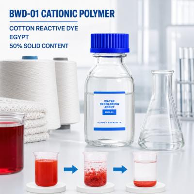 China BWD-01 Cationic Polymer for Cotton Reactive Dye Wastewater Treatment in Egypt for sale