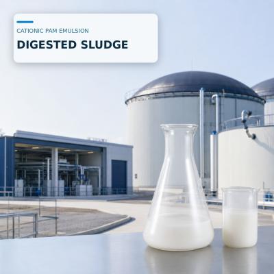 China Cationic PAM Emulsion for Anaerobic Digested Sludge Dewatering for sale