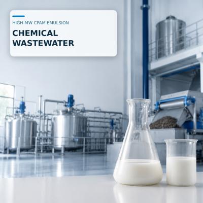 China High-Molecular-Weight CPAM Emulsion with Medium to Ultra-High Charge for Chemical Wastewater Sludge Treatment for sale