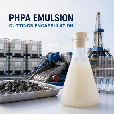 China High-Molecular-Weight PHPA Emulsion for Drill Cuttings Encapsulation for sale
